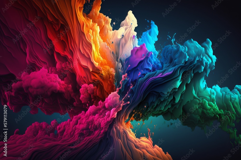 Dynamic and Eye-Catching: Intense Color Interplay Wallpaper ...