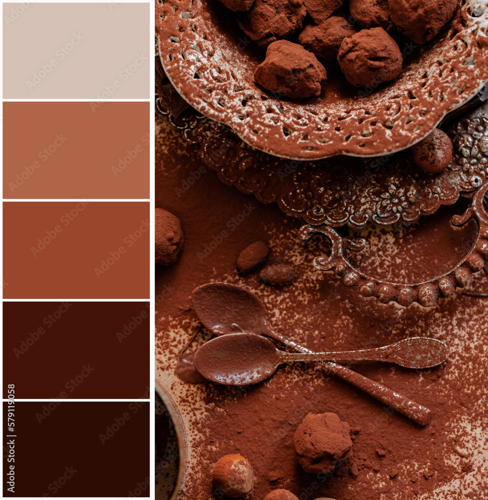 Foto de Design palette inspired by homemade delicious artisan chocolate ...