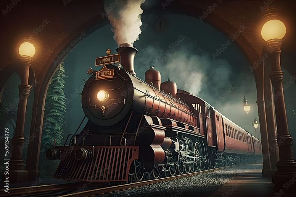 hogwarts A magical train in magical world digital art Stock ...