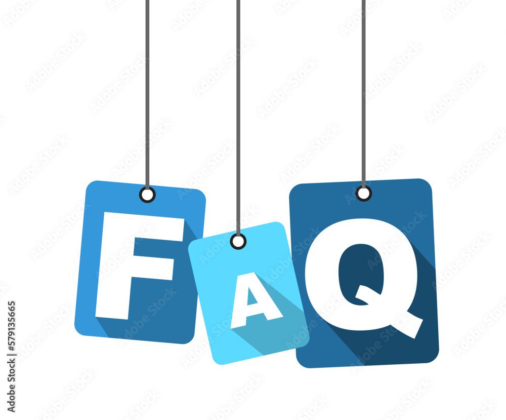 Colorful vector flat design background faq. It is well adapted for web ...