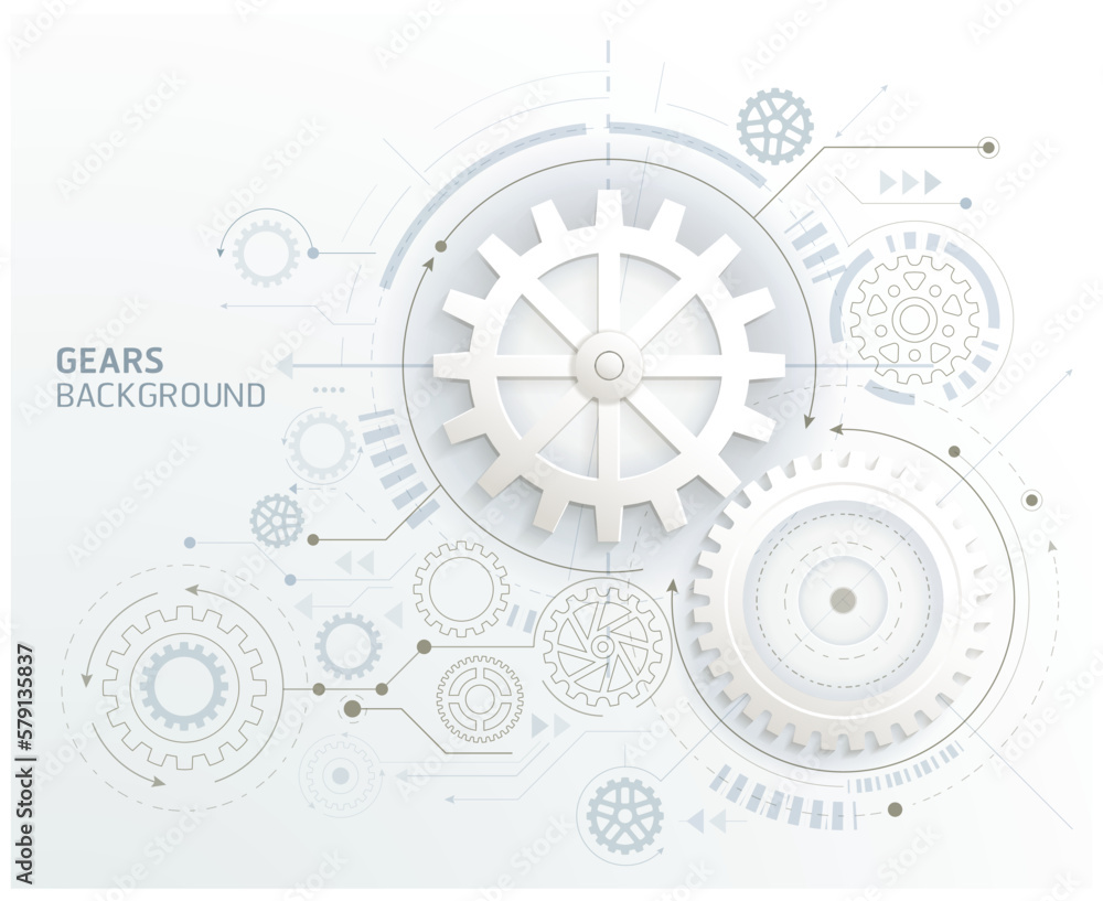 Vetor de abstract background with gears, gear, pattern, design, vector ...