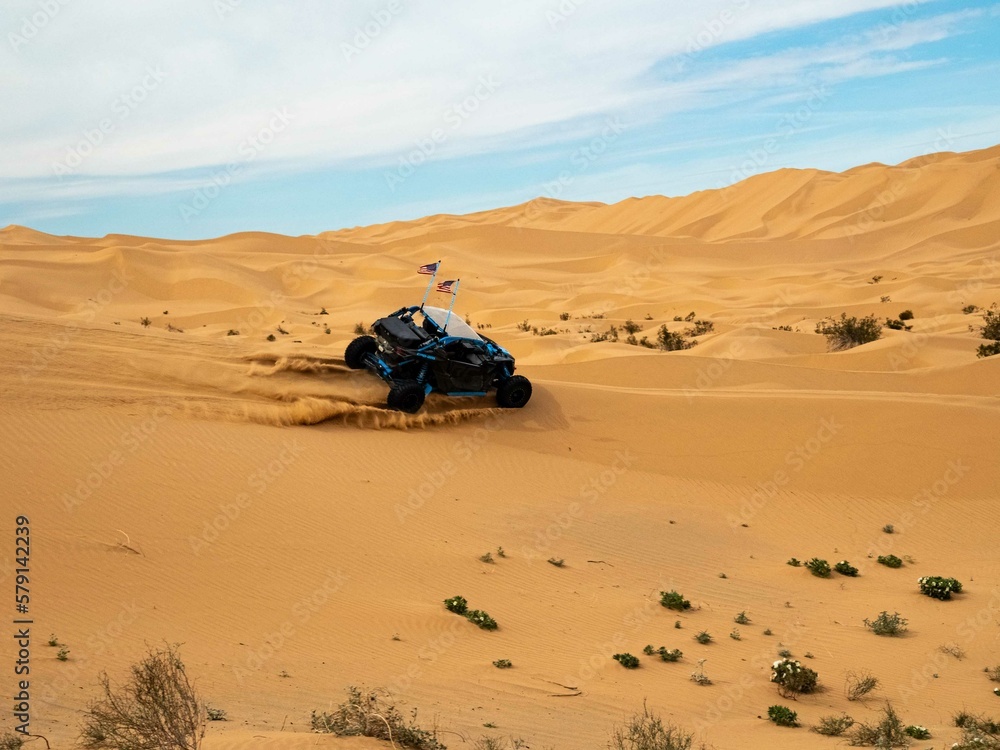 Canam UTV side by side off-roading in Glamis Desert Stock Photo | Adobe ...