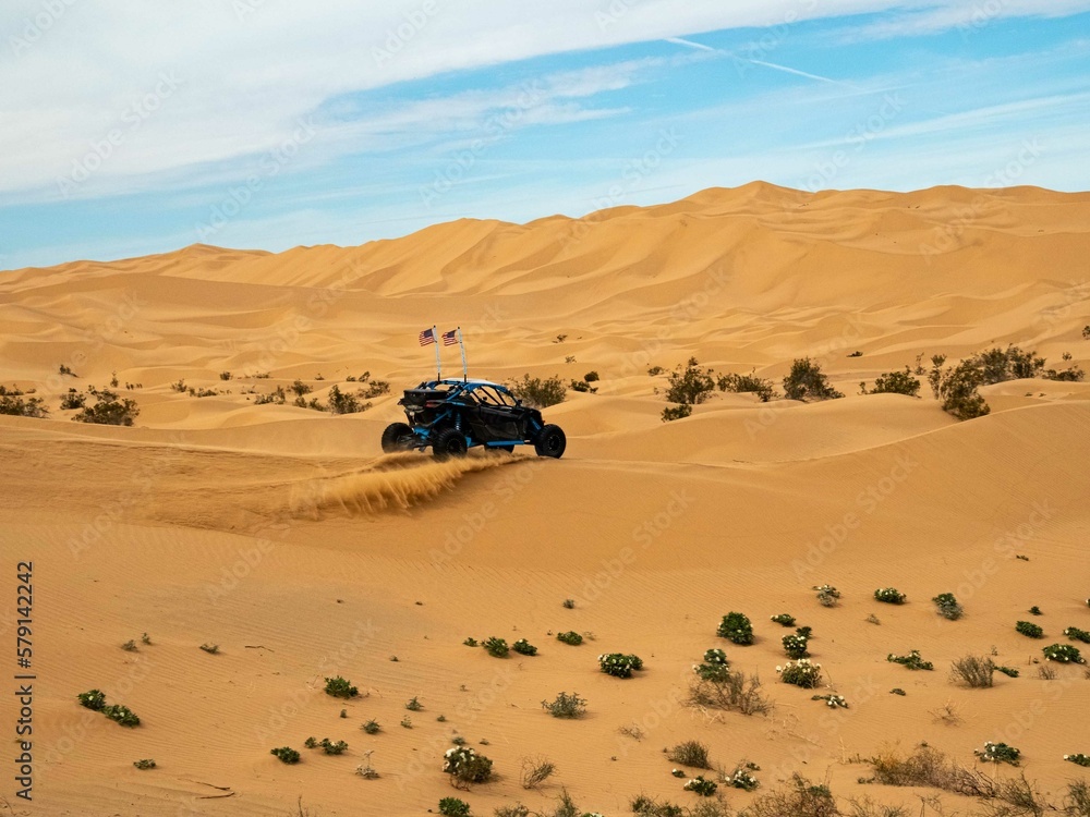 Canam UTV side by side off-roading in Glamis Desert Stock Photo | Adobe ...