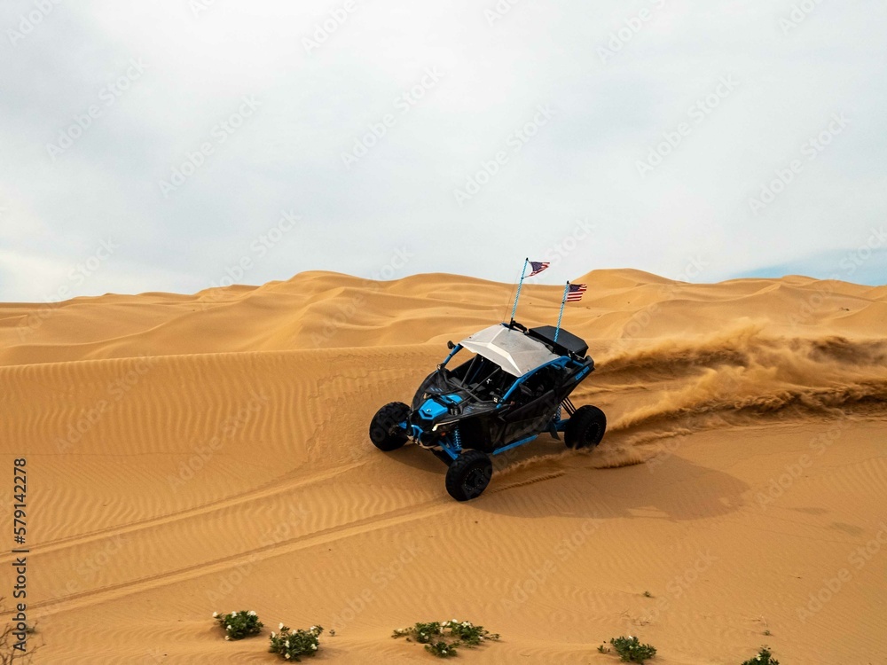 Canam UTV side by side off-roading in Glamis Desert Stock Photo | Adobe ...