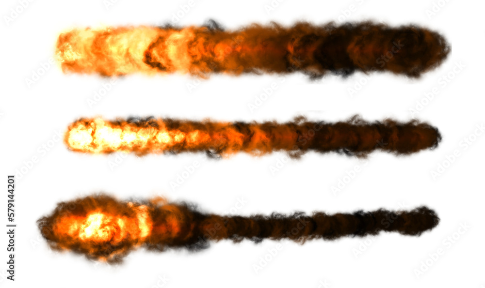 3 Plumes of flames and smoke masked Stock Illustration | Adobe Stock