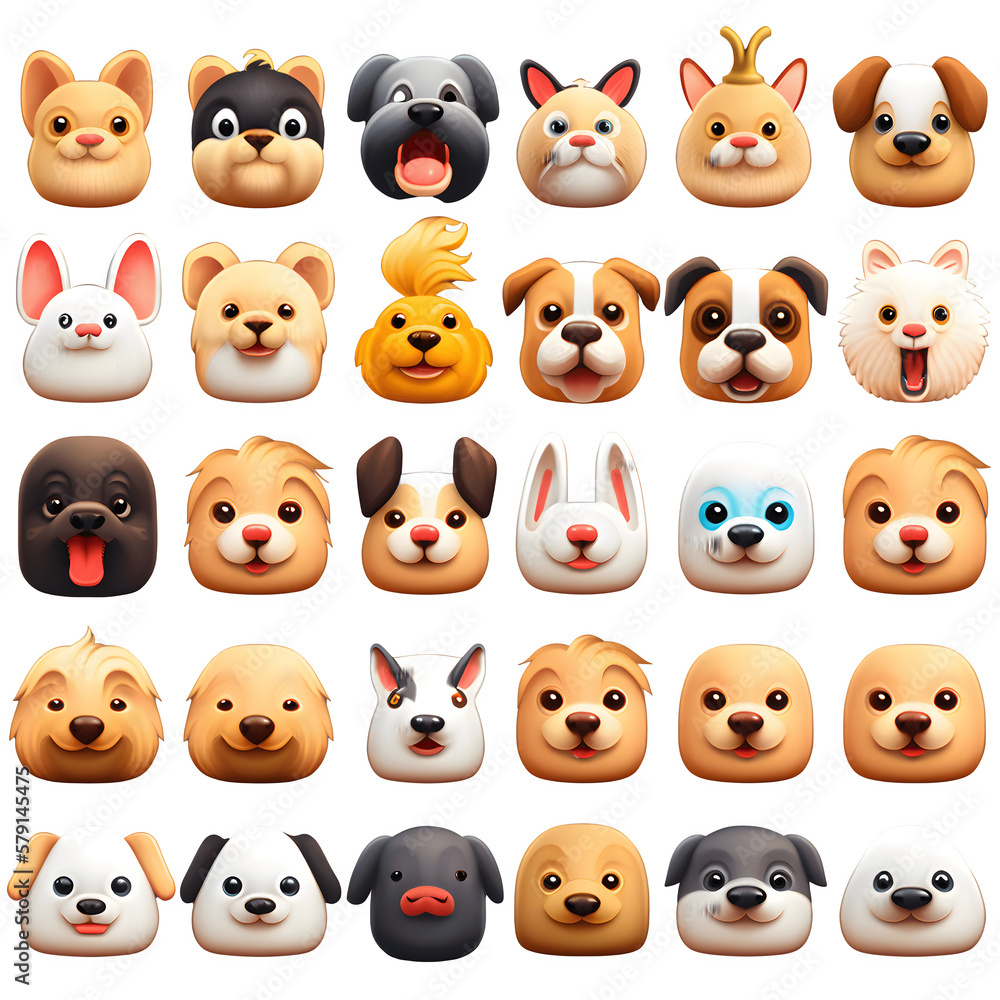 Zoo Animal Emoticon Pack | Domestic Animal | No Background | PNG ...