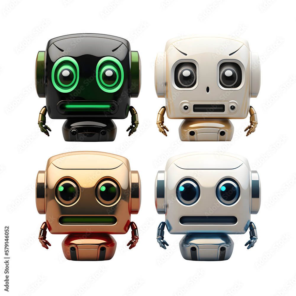Robot Emoji | Unique pack | PNG | Emoticons | Stock Illustration ...