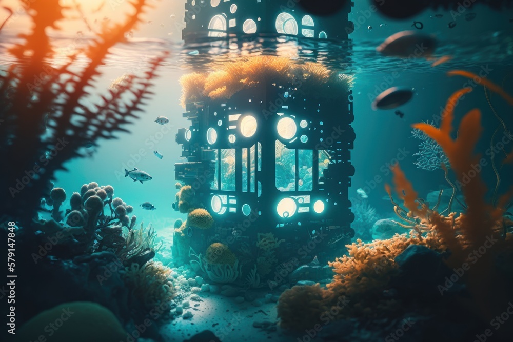 Exploring the wonder of an underwater bionic city with intricate ...