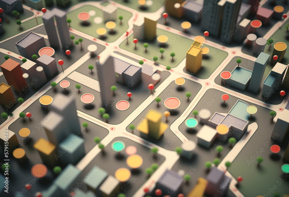 3D AI-Generated Urban Skyline Map: Explore, Discover, and Navigate Your ...
