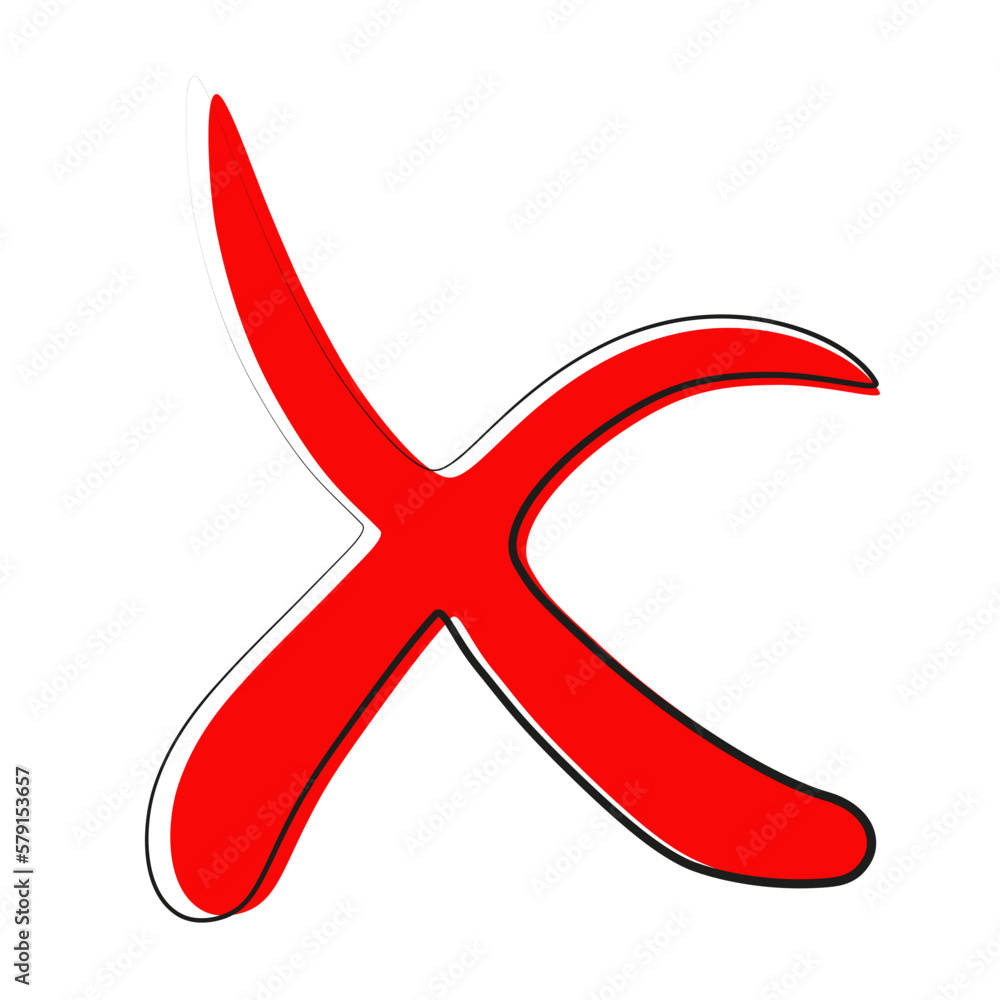 continuous drawing of a red cross in one line. Stock Vector | Adobe Stock