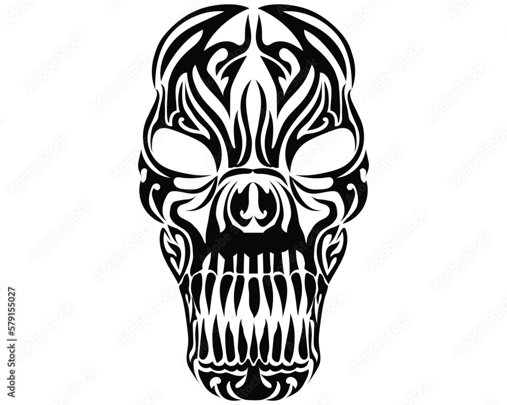 black silhouette vector graphic design of a tattoo or symbol of a ...