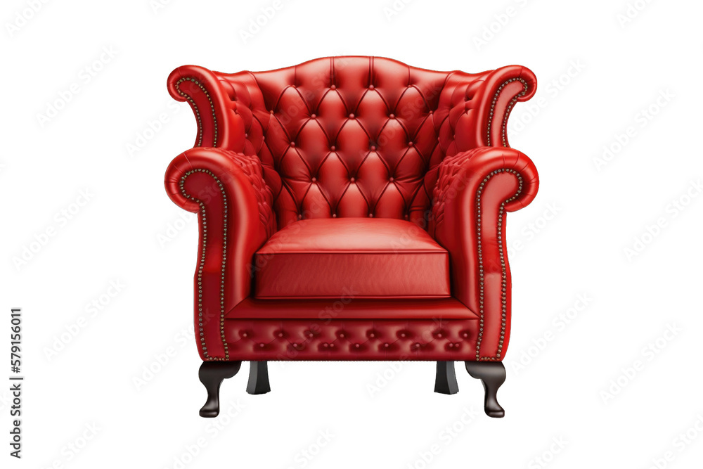 Red armchair on a transparent background, png Stock Illustration ...