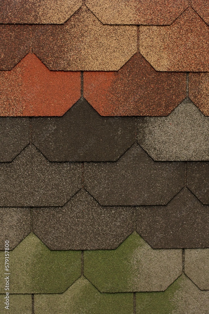 Soft roof, roof tiles, flexible shingles. Roof tiling texture. Flexible ...