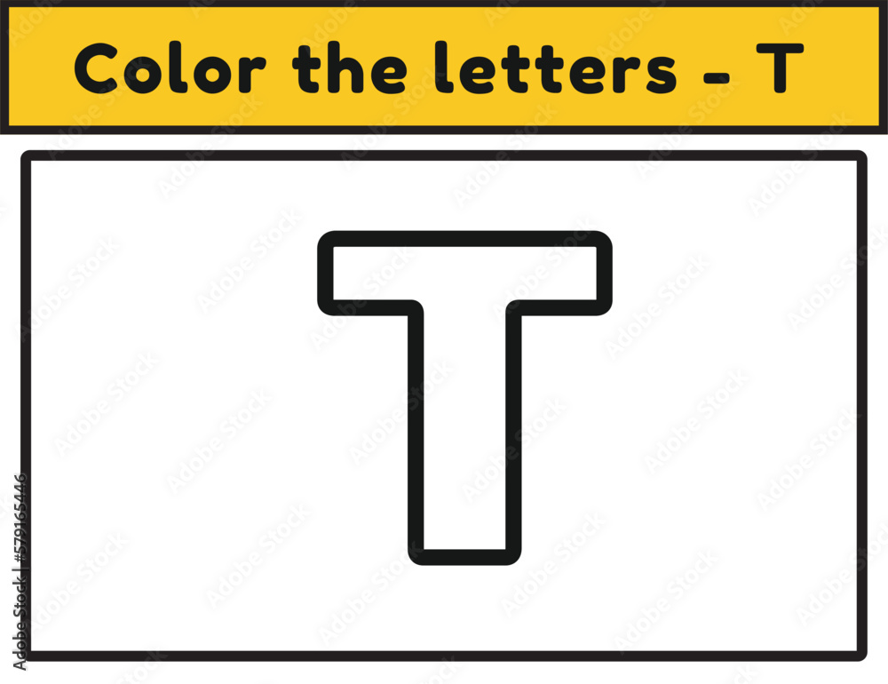 Alphabet letter T. Tracing Worksheet. ABC Activities and Exercises for ...