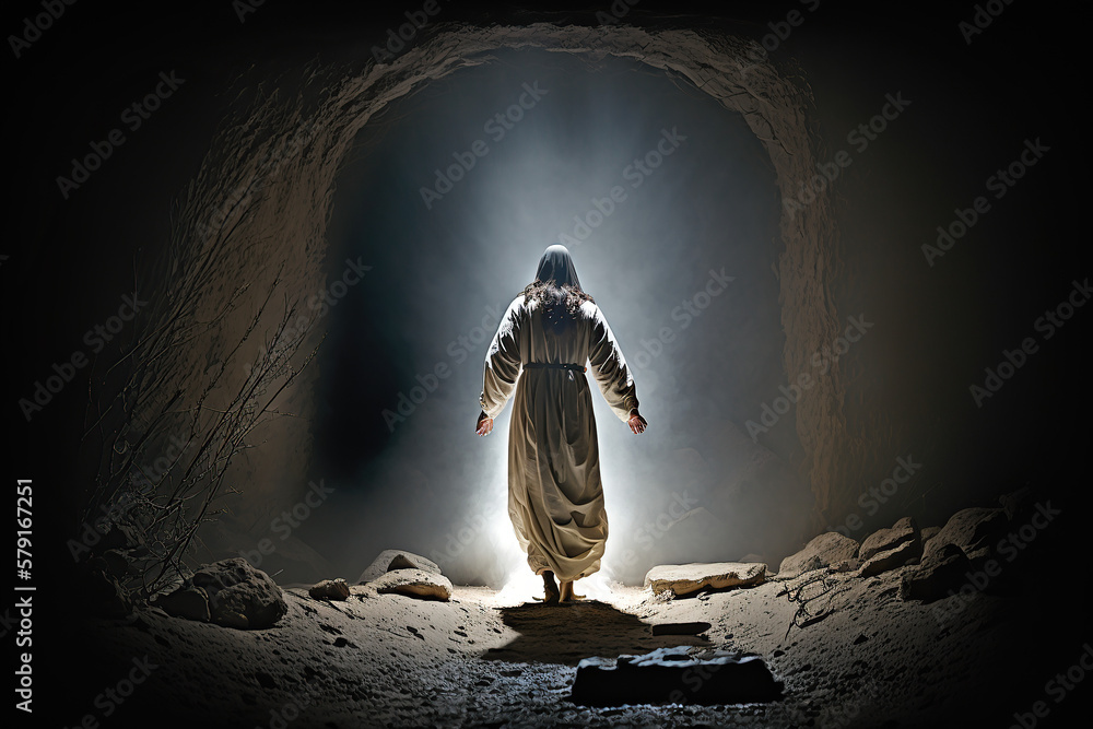 Christ Rose From The Grave, Jesus coming out of the tomb, Romans 6.9 We ...