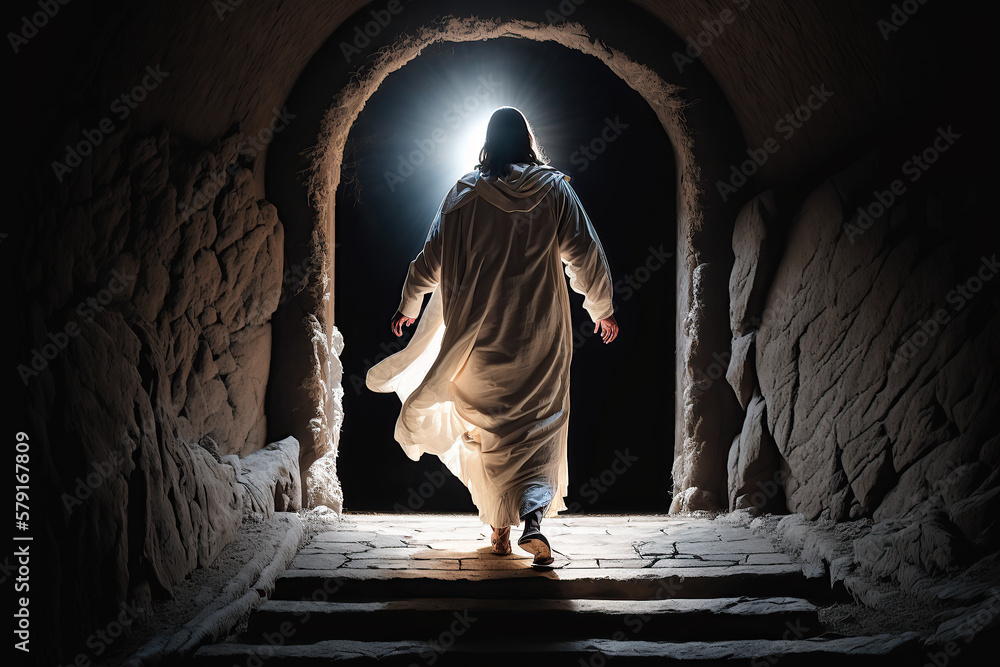 Christ Rose From The Grave, Jesus coming out of the tomb, Romans 6.9 We ...