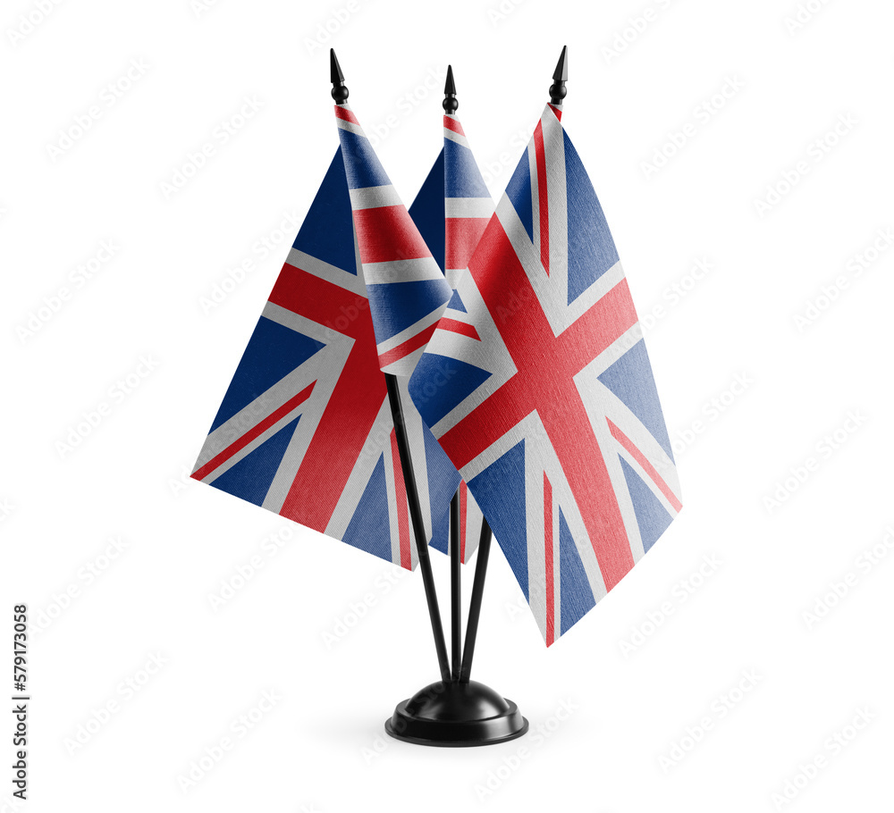 Small national flags of the United Kingdom on a white background Stock ...