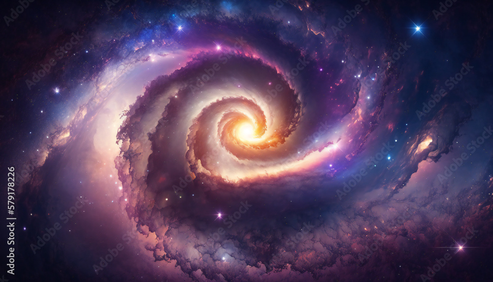 A view from space to a galaxy - Stars and nebula in space - Space ...