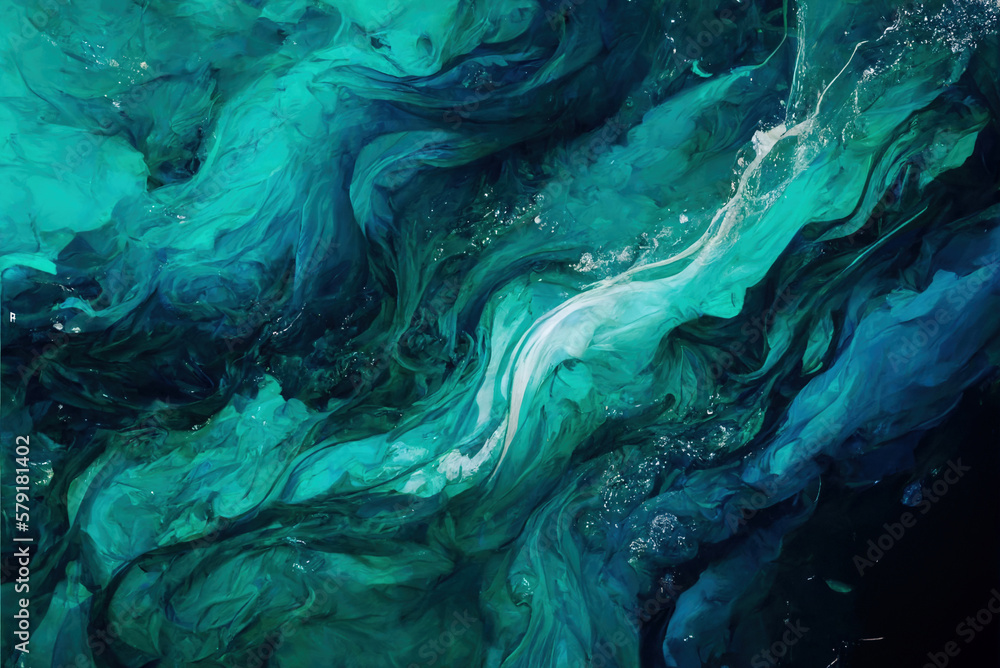 A beautiful emerald green abstract background, inspired by watercolor ...