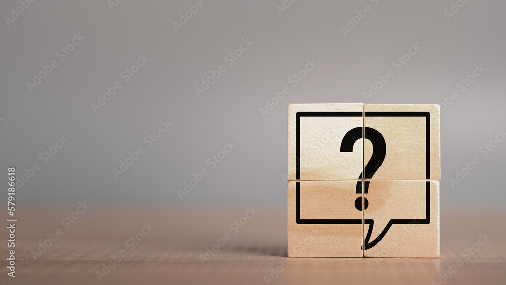 Problem and solution, Root cause analysis concepts. Question mark ...