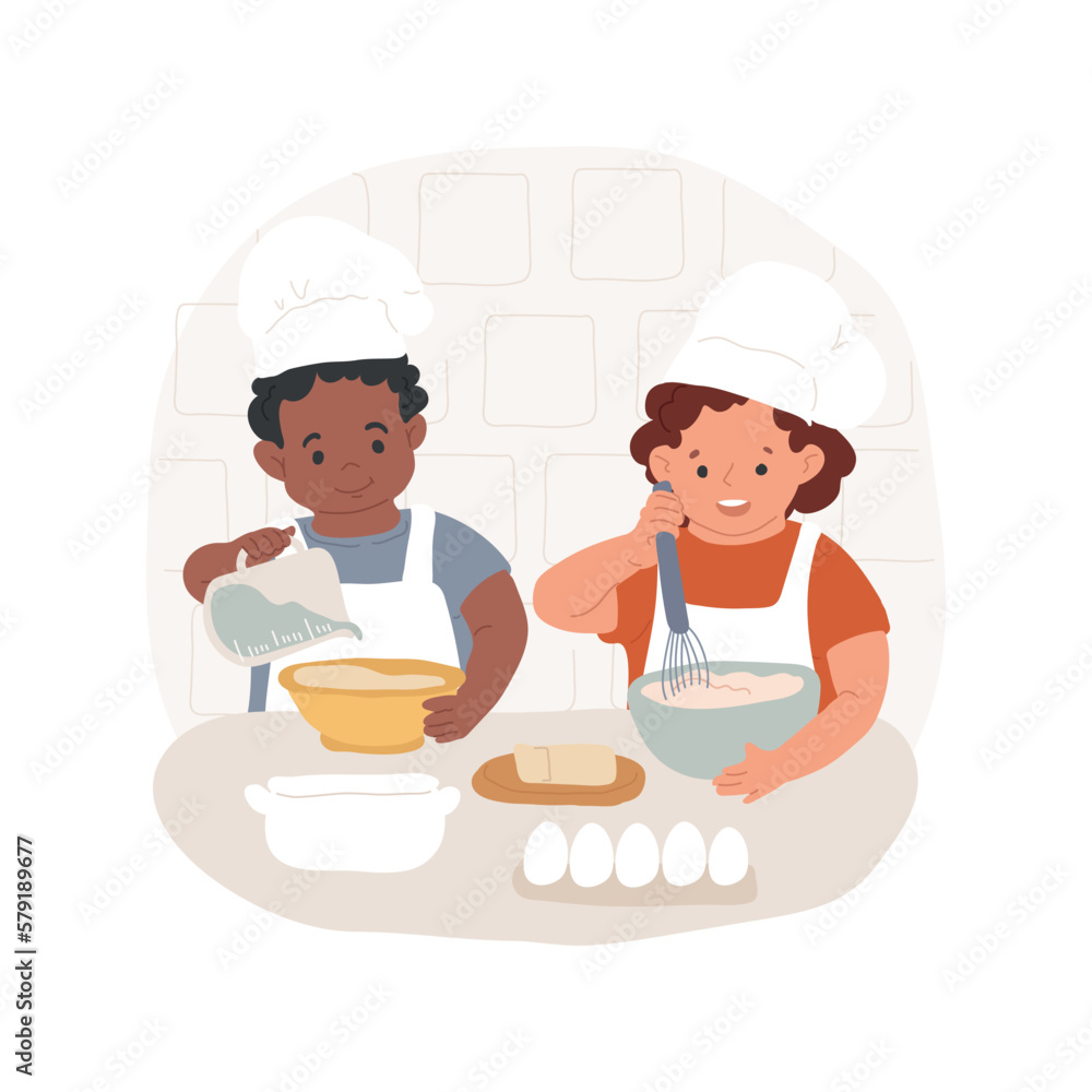 Learn basic cooking isolated cartoon vector illustration. Cooking class ...