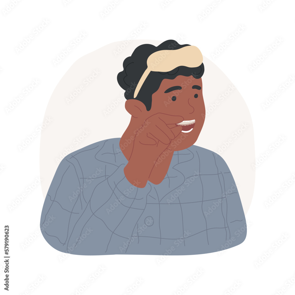 Nightguard isolated cartoon vector illustration. Man puts nightguard in ...