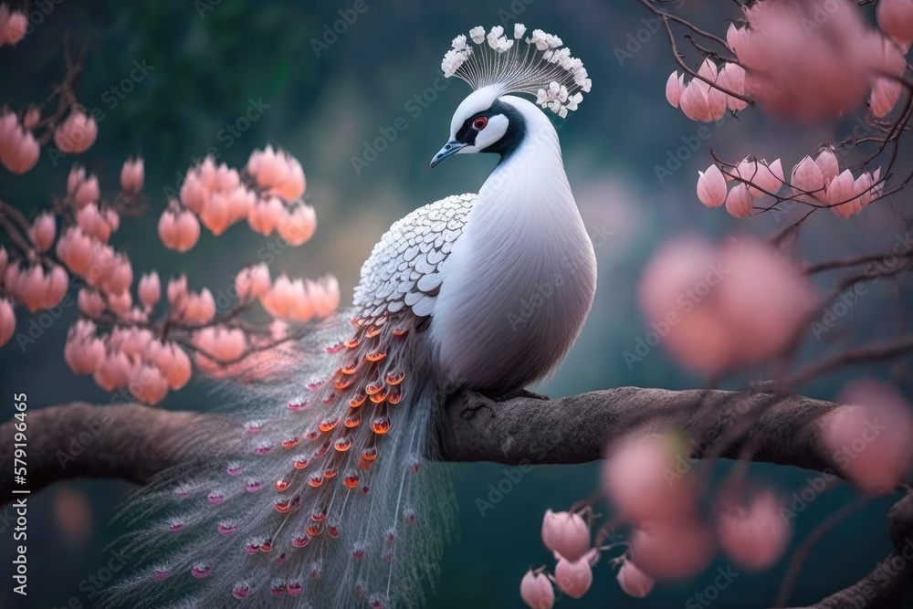 White Peacock Art