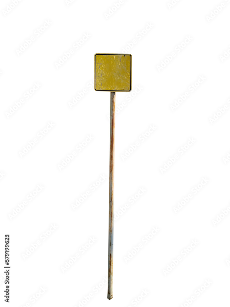 Old and vintage metal sign or Empty traffic signs on a transparent ...