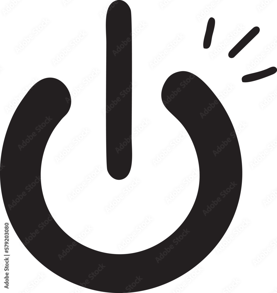 Shutdown botton icon symbol vector image. Illustration of the switch ...