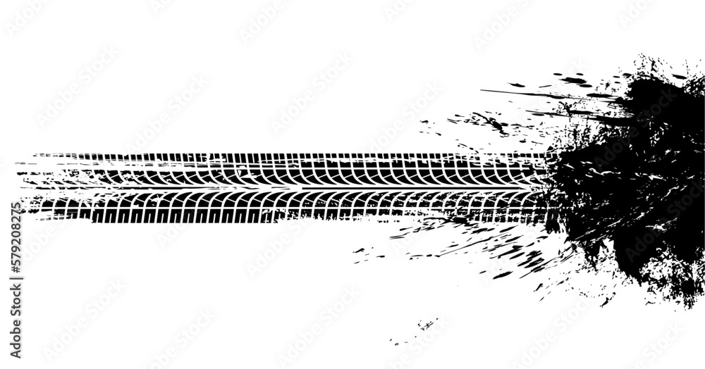 Grunge tire track. Offroad race, extreme racing or motocross background ...