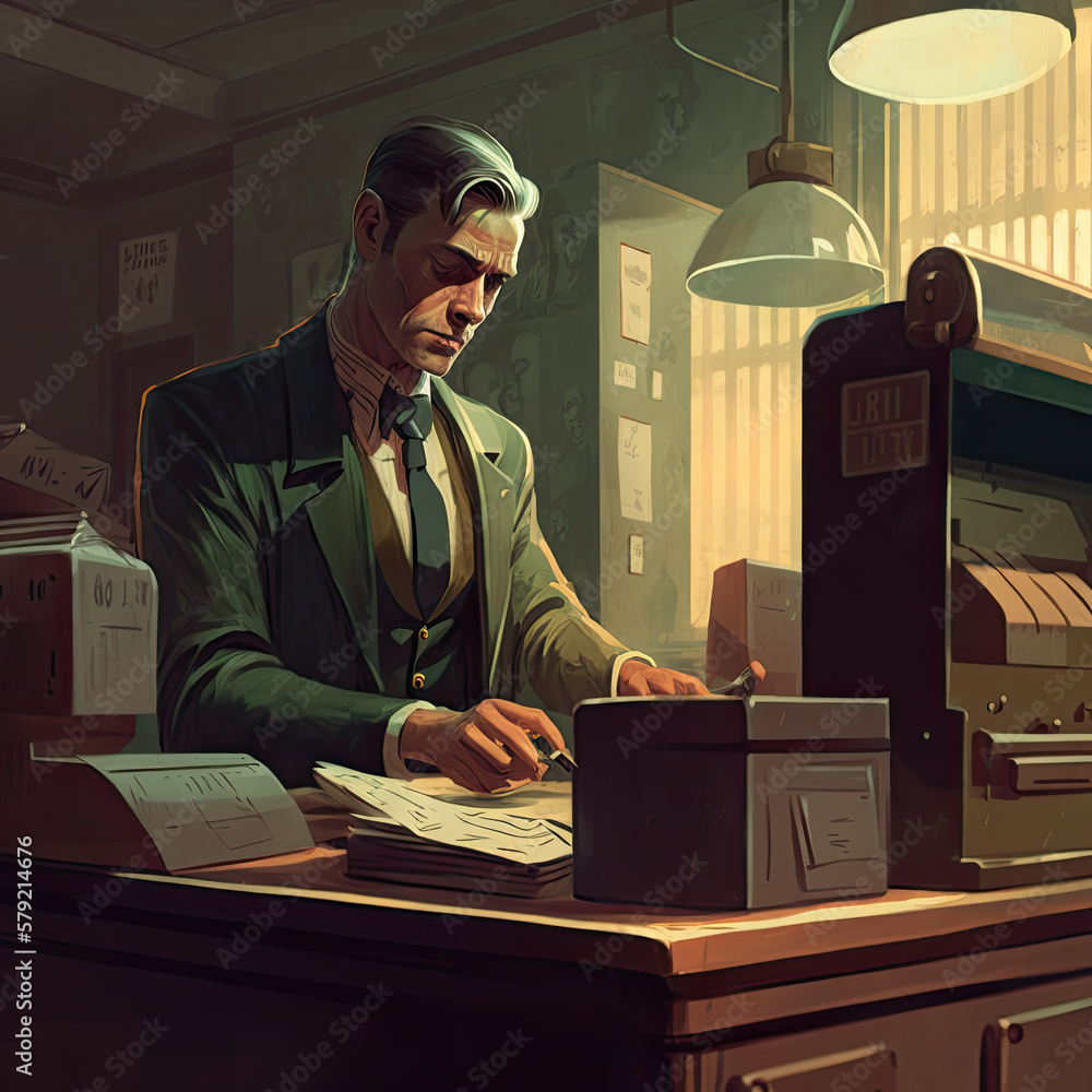 A bank teller is shown counting and handling cash and coins during a ...