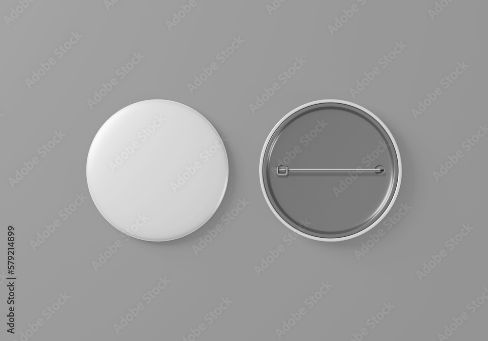 Pin badge logo mockup set front and back with copy space for your logo ...