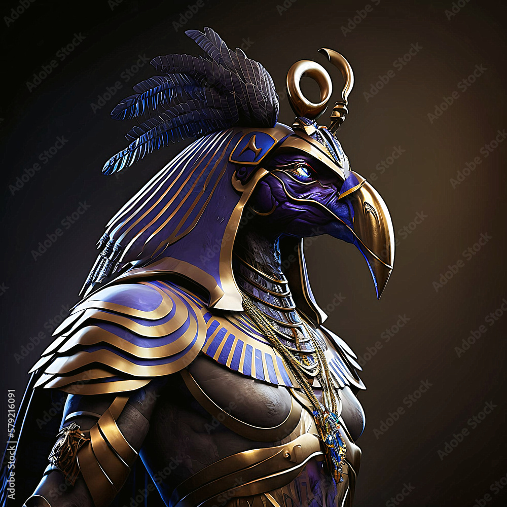 Illustration of the royal guard of the Egyptian god Horus Stock ...