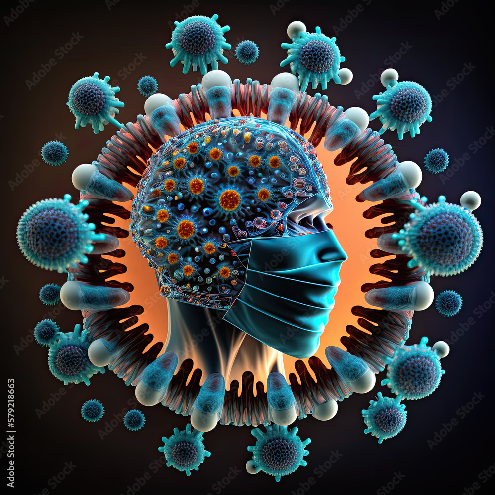 This illustration visualizes the process of COVID-19 virus inside the ...