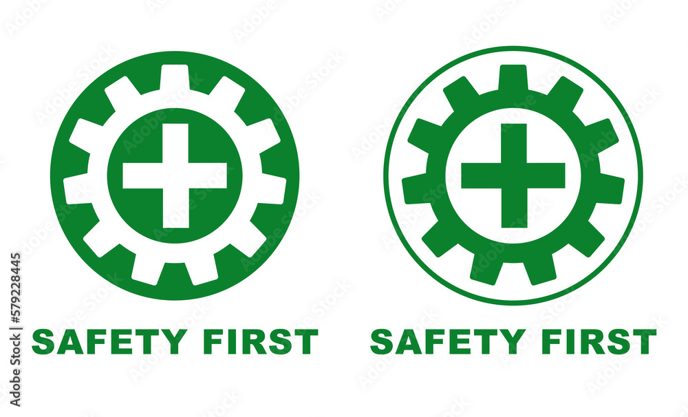 safety first signage logo design printable sign for safely at workplace ...