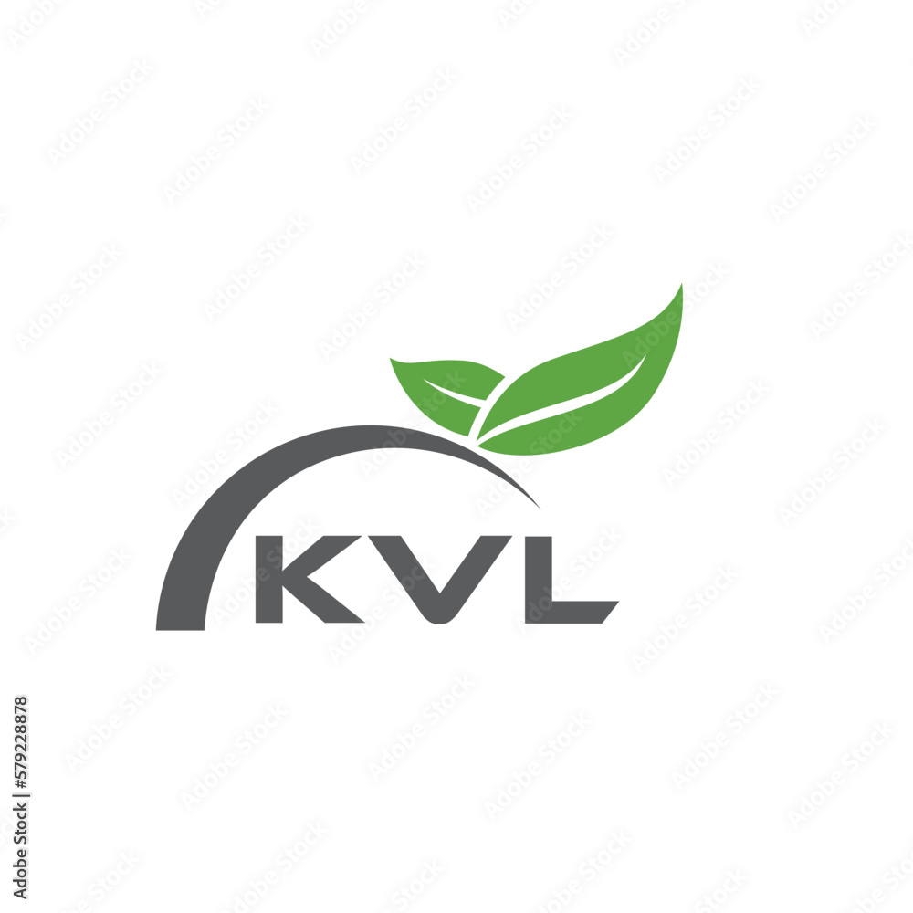 KVL letter nature logo design on white background. KVL creative ...