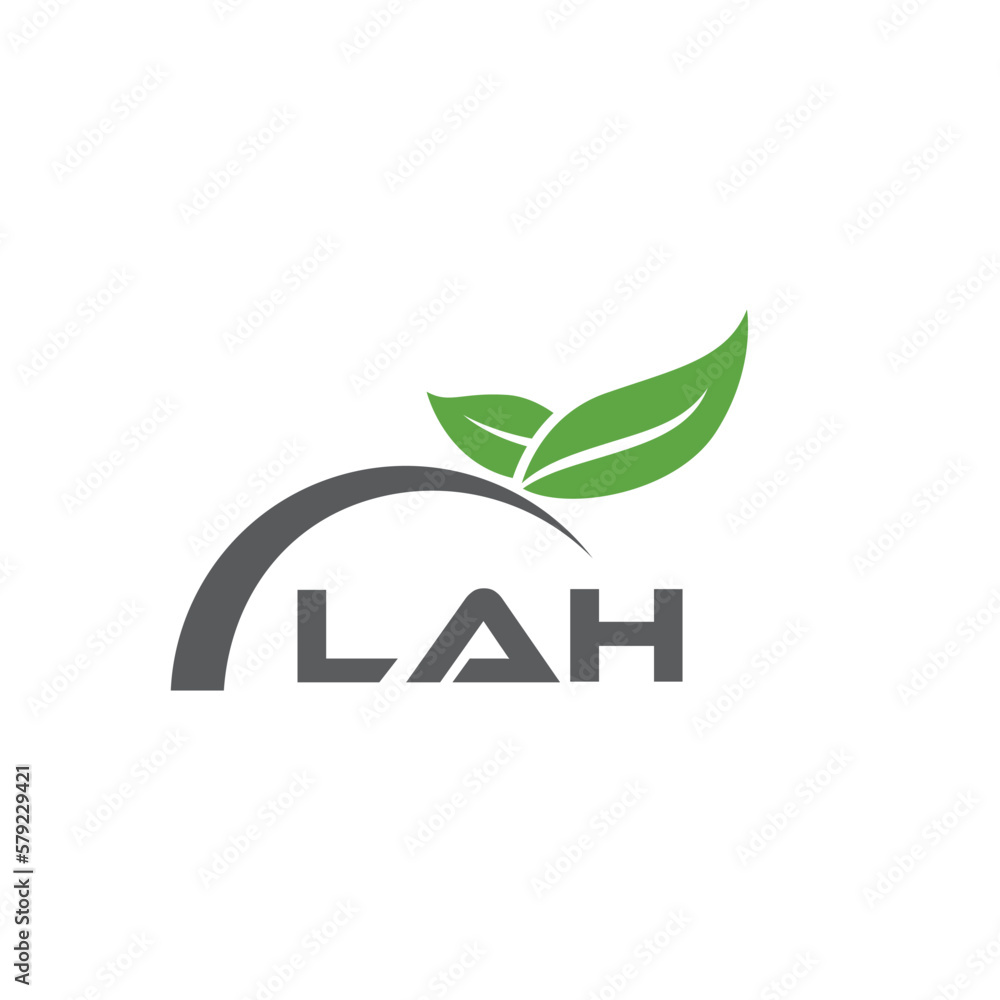 LAH letter nature logo design on white background. LAH creative ...