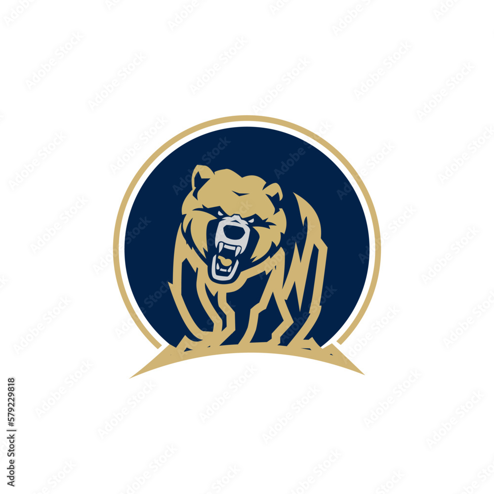 Bear logo - vector illustration, emblem design Stock Vector | Adobe Stock