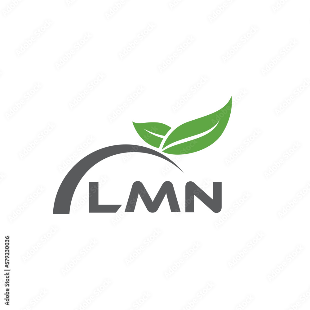 LMN letter nature logo design on white background. LMN creative ...