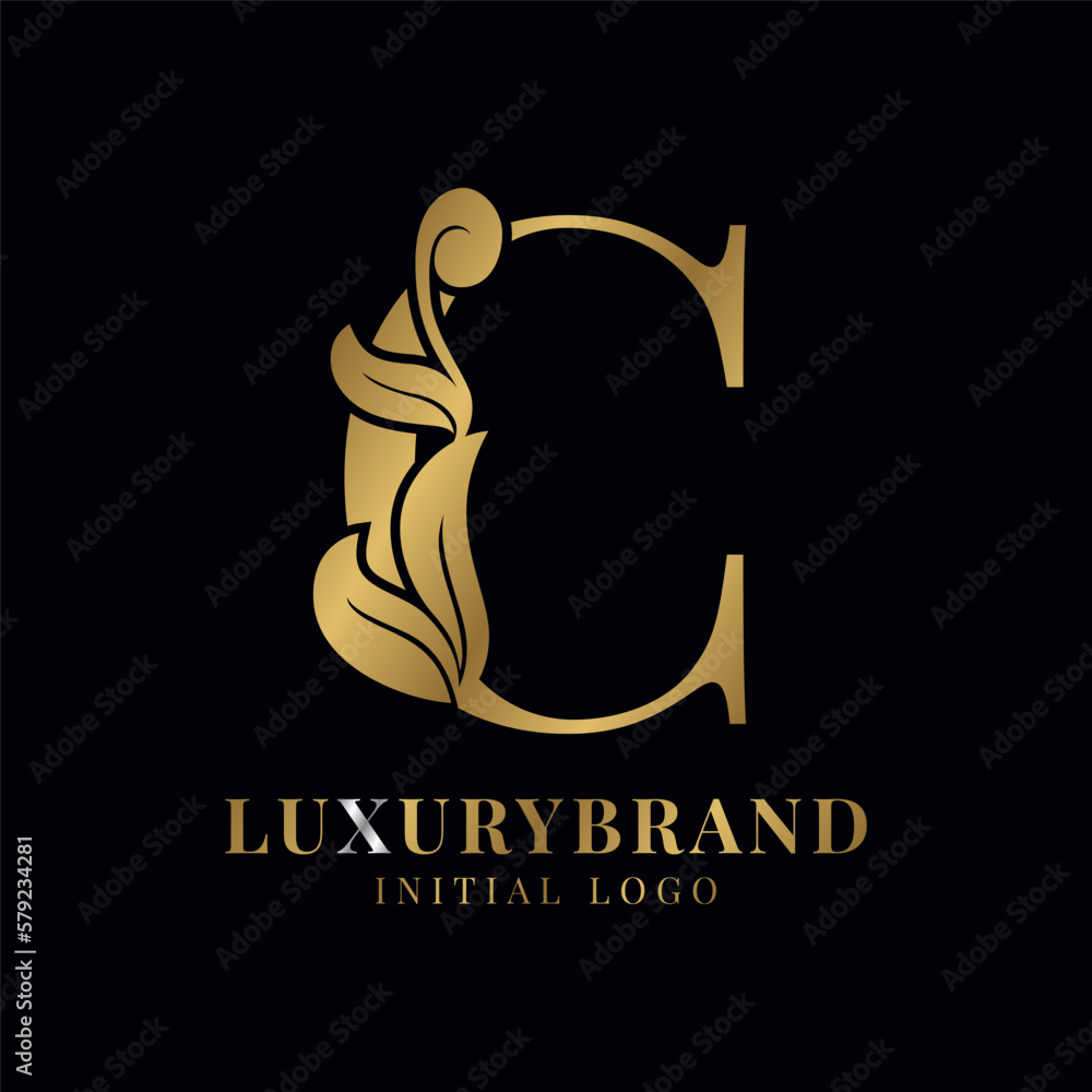elegant letter C floral initial vector logo design element Stock Vector ... elegant letter C floral initial vector logo design element Stock Vector ...