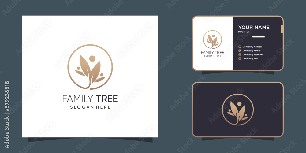 Family tree logo design with modern abstract concept idea Stock Vector ...