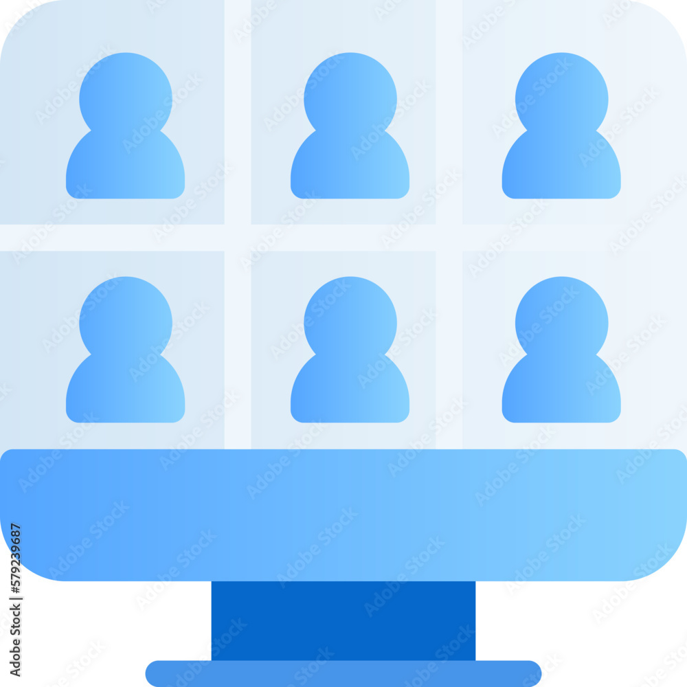 Online Meeting Icon Vector: An icon vector that represents online ...