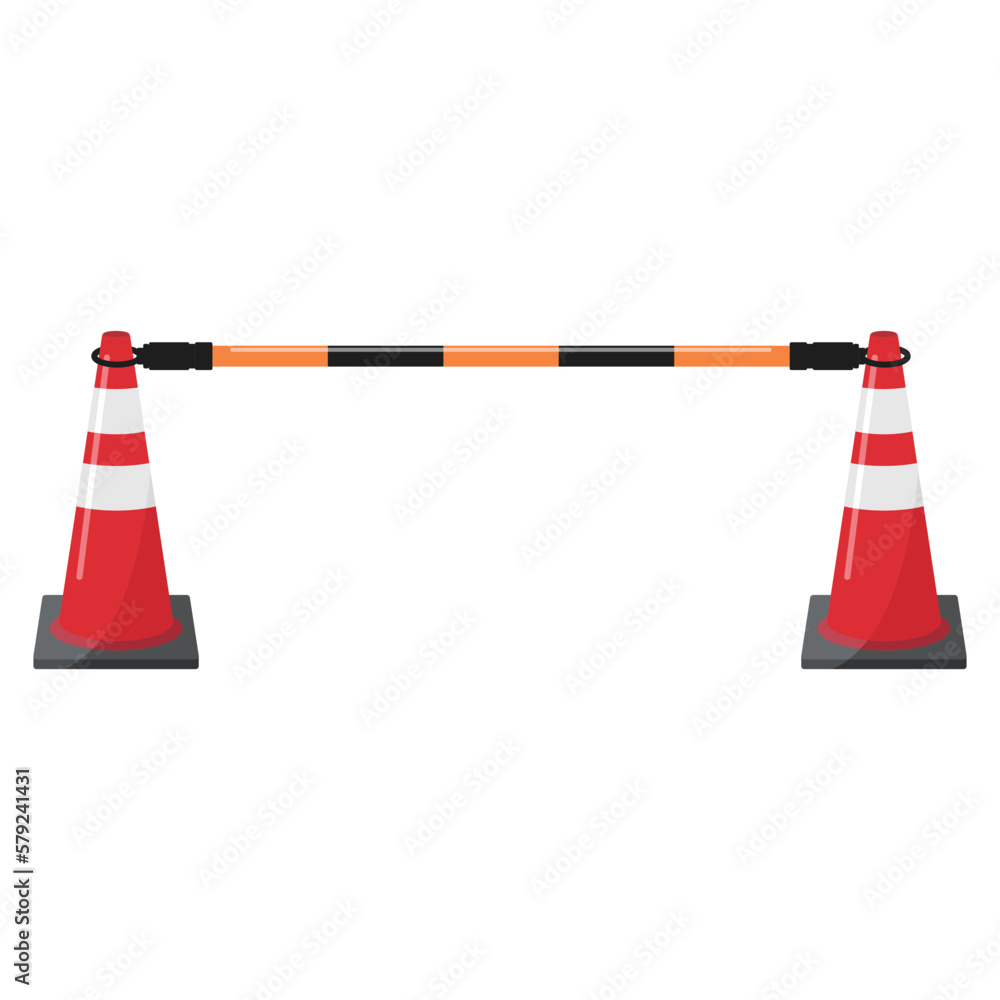 Traffic cone bar vector illustration. Traffic cone bar for emergency ...