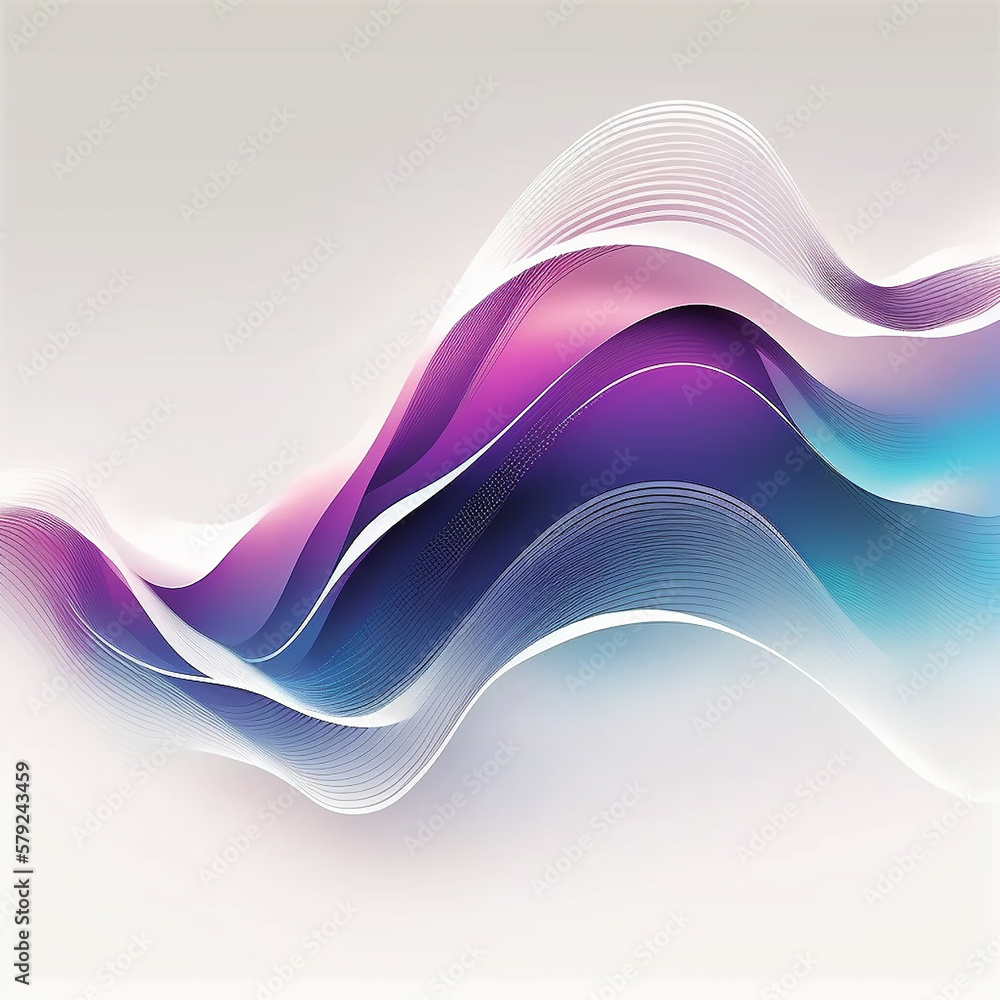 Abstract colorful digital particles line wave and light background, 3d wave line dot background ...