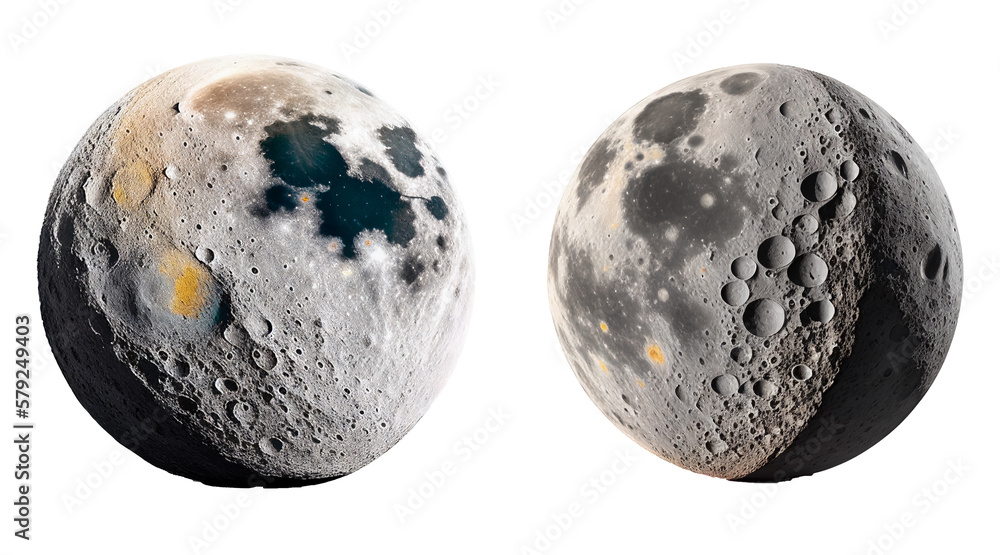 Earth Moon Glowing Astrophotography. Full moon isolated on white ...