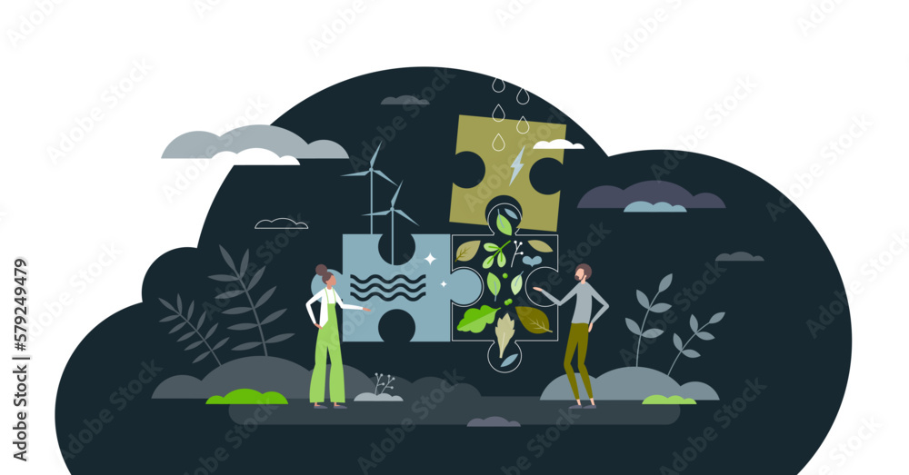 Sustainable solutions and ecological items combination tiny person ...