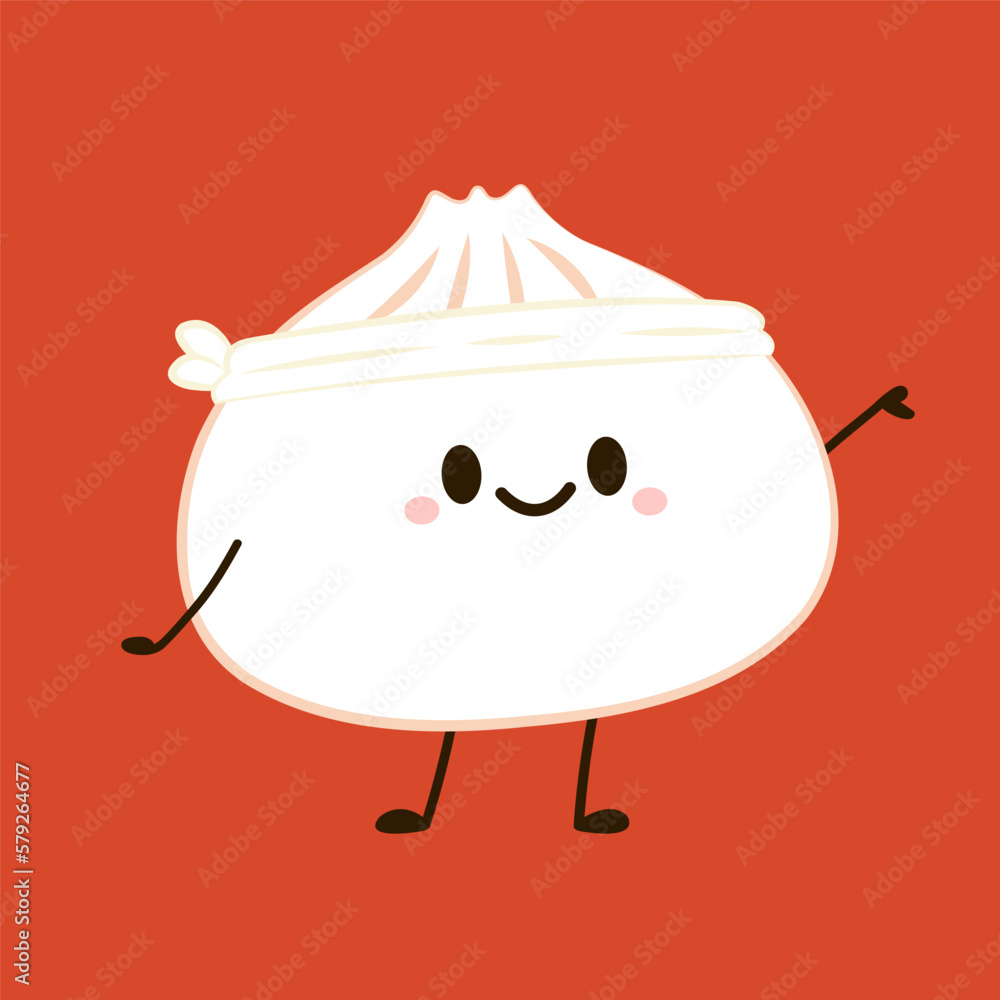 Chinese dumplings character design. Chinese dumplings is Chinese food ...