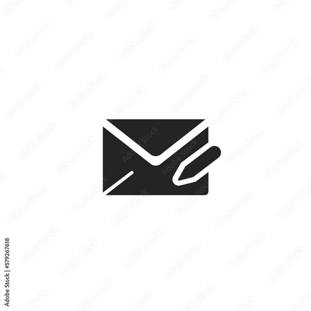 Compose Email - Pictogram (icon) Stock Vector | Adobe Stock