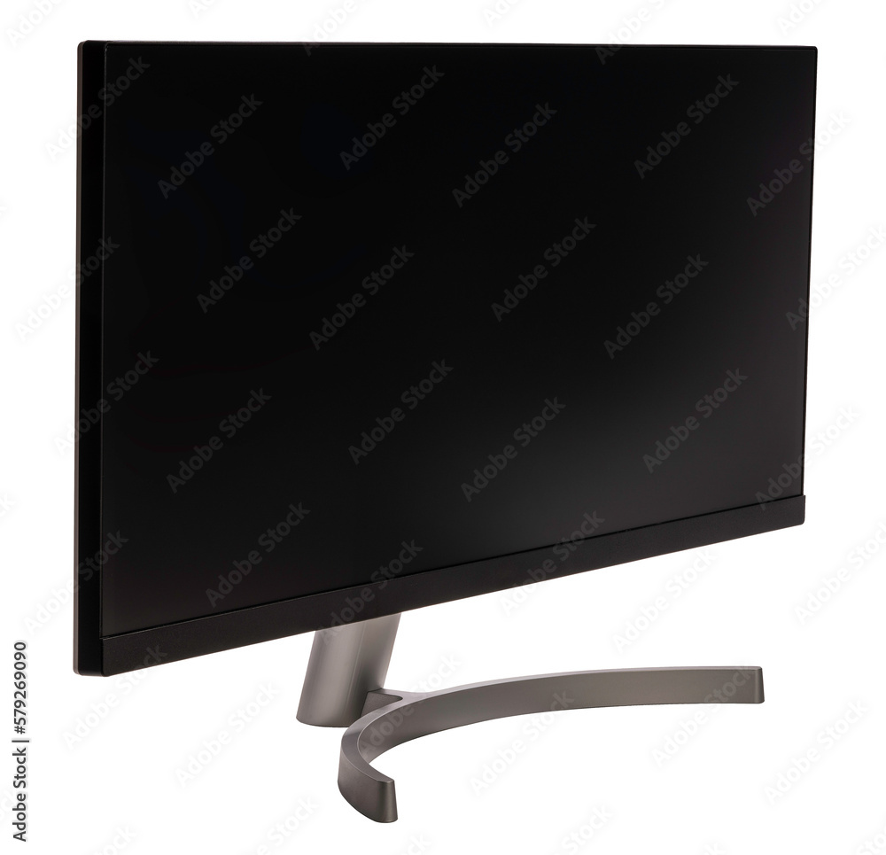 Ultrawide lcd monitor screen isolated on white background, Front view ...
