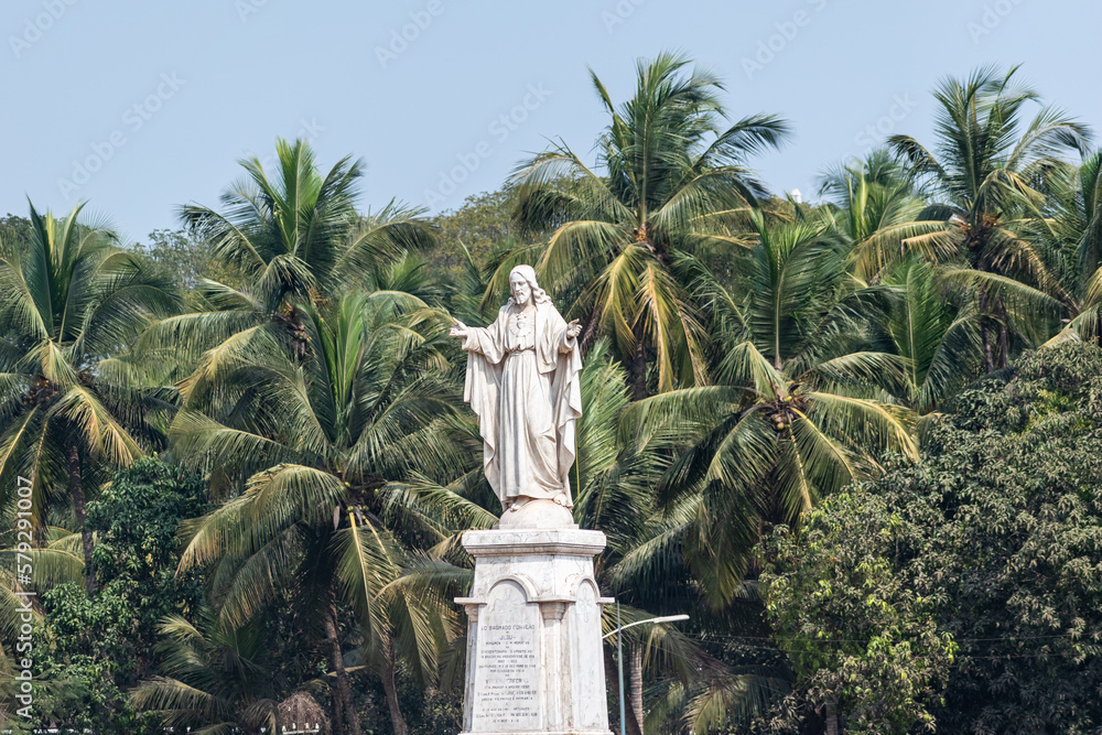 The statue of Jesus Christ at the ancient UNESCO heritage site of the ...